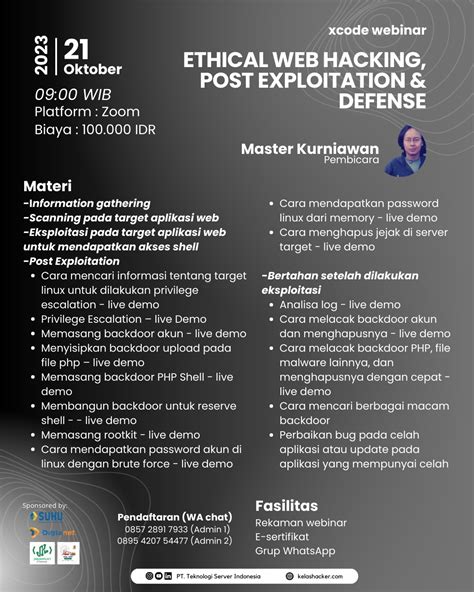 Webinar X Code Cyber Security Pt Teknologi Server Indonesia