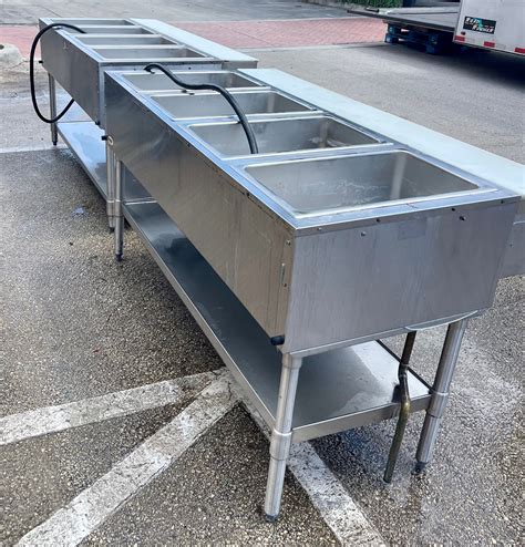 Eagle Group Sht4 120 63 12 Hot Food Table W 4 Wells And Cutting Boa