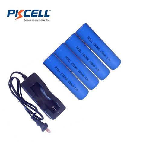 4pcs ICR 18650 2200mAh 3 7V Li Ion Battery 1pcs 3 7v 18650 1slot