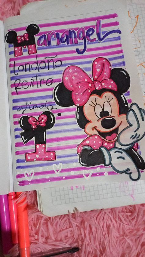 Portadas De Minnie Para Cuadernos