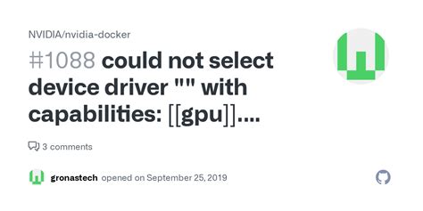 Could Not Select Device Driver With Capabilities Gpu Gentoo Issue Nvidia