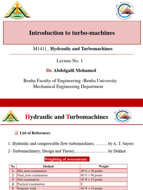 Turbo Machinery Lec 1 Pdf Turbomachinery Turbine