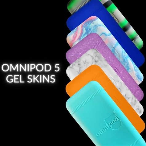 Omnipod 5 Gel Skin Case Blue Soft Silicone Cover For Omnipod 5 Device