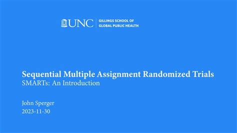 An Introduction To Sequential Multiple Assignment Randomized Trials
