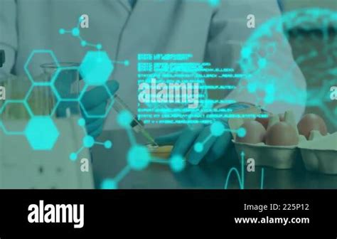 Animation Of Scientific Data Processing And Human Brains Over Male