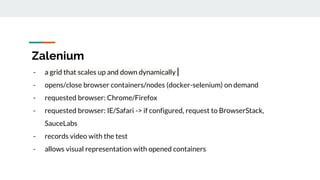Parallel Running Automation Solution With Docker Jenkins And Zalenium