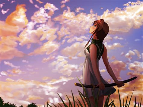 Anime Looking Up At Sky The Pan Up To The Sky Ending Trope As Used In