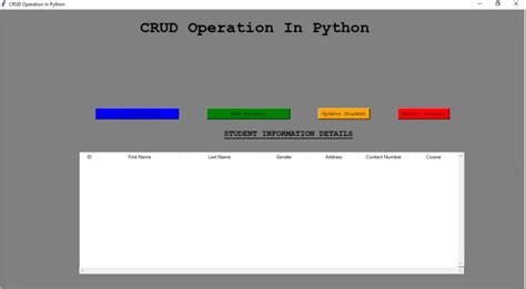 Crud Operations In Python With Source Code