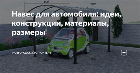 Навес для автомобиля идеи конструкции материалы размеры Новгородский строитель Дзен
