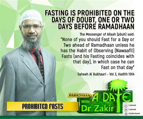 Fasting Is Prohibited On The Days Of Doubt One Or Two Days Before
