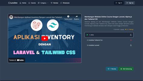 Ebook Membangun Website Online Course Dengan Laravel Alpinejs Dan