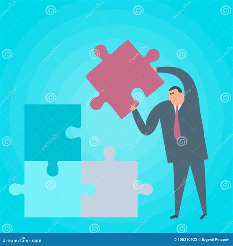 Businessman With Puzzle Piece Problem Solution Concept Flat Vector