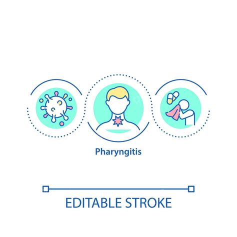 Pharyngitis Concept Icon Illustration Fever Metaphor Vector