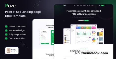 Poze Point Of Sale Pos Landing Page Html Template Premium Themes And Templates