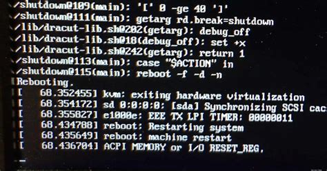 CentOS RHEL ACPI MEMORY OR I O RESET REG Servidor bloqueado después de reiniciar