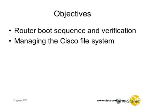 Презентация на тему Copyright 2003 CCNA 2 Chapter 14 Managing Cisco