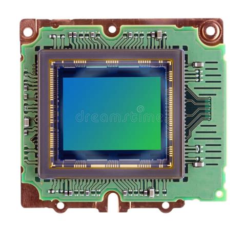 Modern Big RGB Image Sensor From Digital Photo Camera Establish Stock Photo Image Of Green