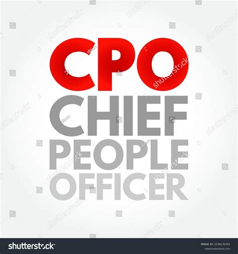 Cpo Chief People Officer Corporate Officer Stock Vector Royalty Free