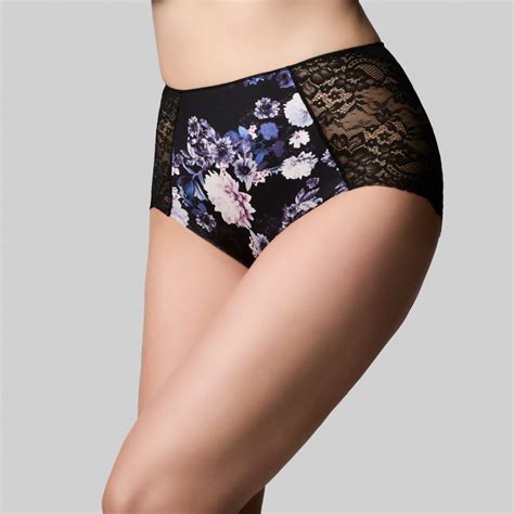 Precision Lace Full Brief Midnight The Knicker Rubenesque Lingerie