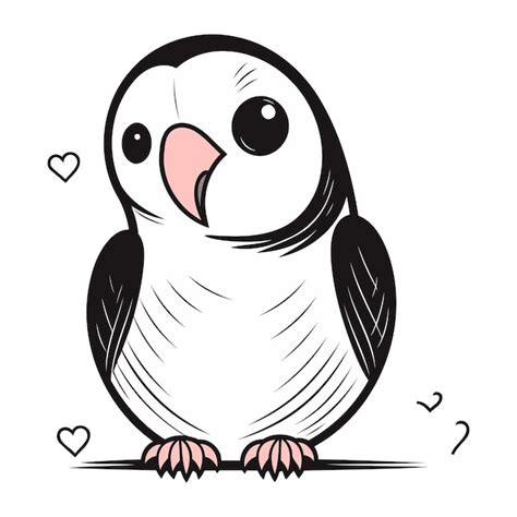 Premium Vector Penguin In Love On A White Background Vector Illustration
