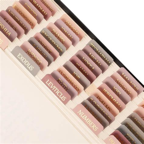Lumintutu Laminated Bible Tabs Gold Foil Large Print Lettering 90