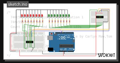 74hc595 Application Wokwi Esp32 Stm32 Arduino Simulator