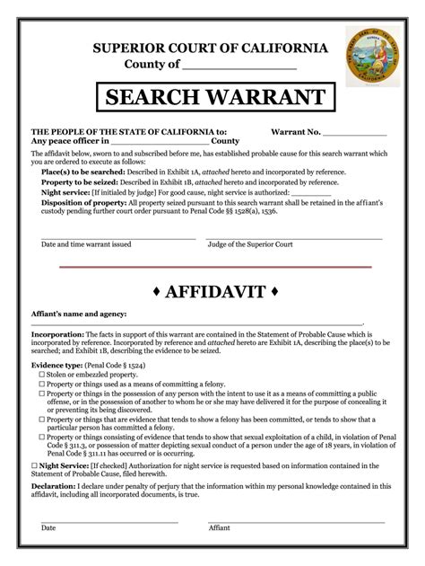 Search Warrant Sample Complete With Ease Airslate Signnow