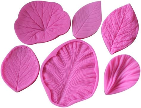 Molde De Silicona Para Hojas Moldes De Fondant De Flores De Rosas