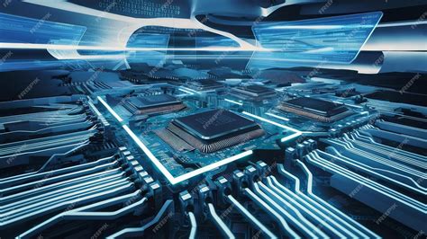 Premium Photo 3d Rendering Circuit Board Technology Background Central Computer Processors Cpu