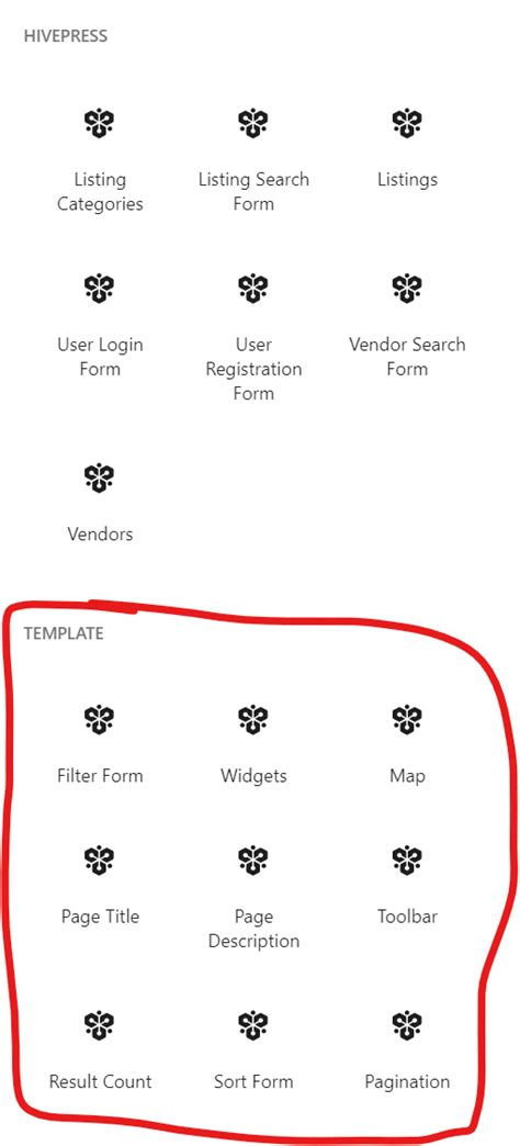 when creating a custom vendors template cannot access template blocks hivepress hivepress
