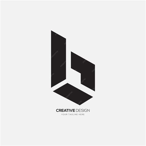 Logo De Typographie Minuscule De Forme Moderne Lettre B Vecteur Premium