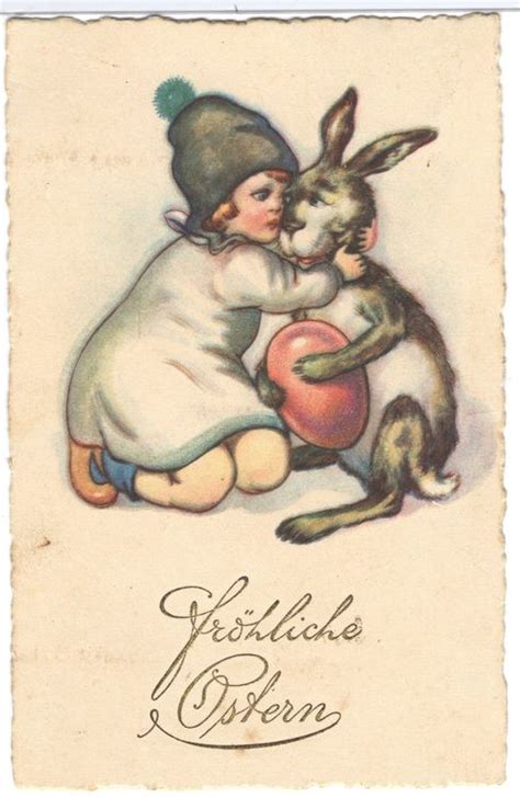 Mädchen Bedankt Sich Beim Osterhasen Kaufen Auf Ricardo