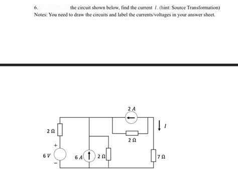 Solved The Circuit Shown Below Find The Current I Hint Chegg