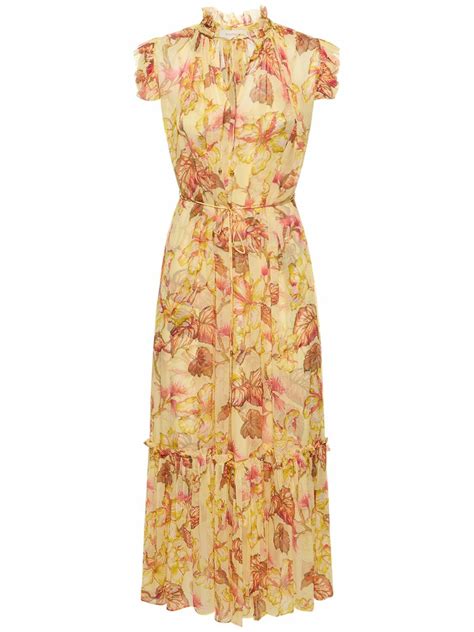 Zimmermann Matchmaker Flutter Viscose Midi Dress Zimmermann