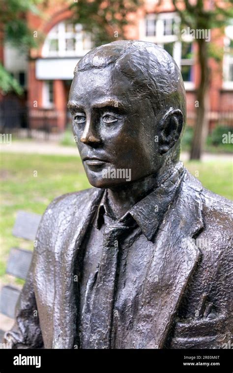 Close Up Of The Alan Turing Memorial Sculpture By Glyn Hughes In