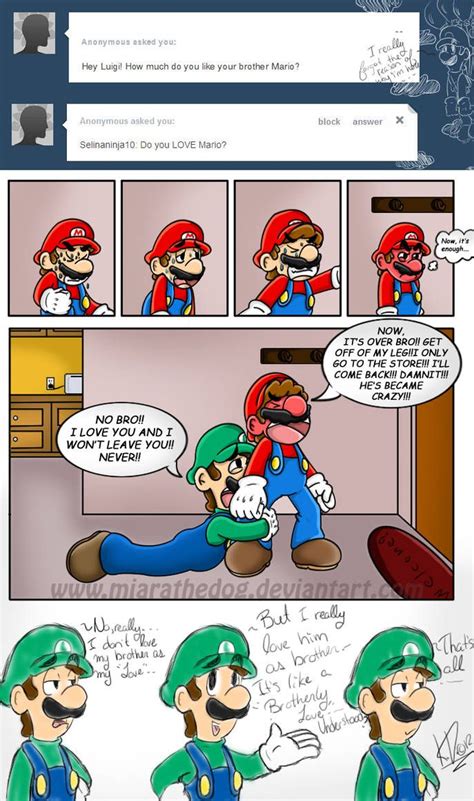 Luigi S Tumblr Question By Miapon On Deviantart Super Mario And Luigi Super Mario Memes