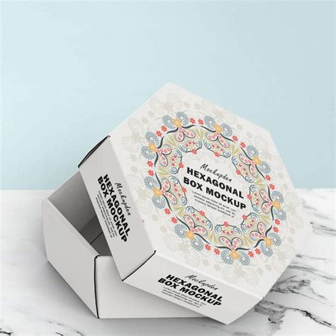 Free Hexagonal Box Mockup Psd Template Css Author