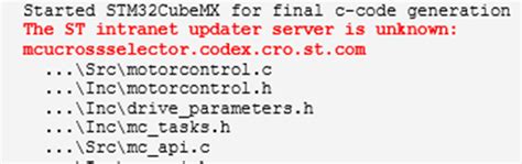 Solved Mc Sdk 5y4 Code Generation Error Stmicroelectronics Community