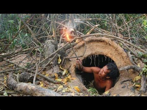 Bushman Build Strange Underground House YouTube Underground Homes