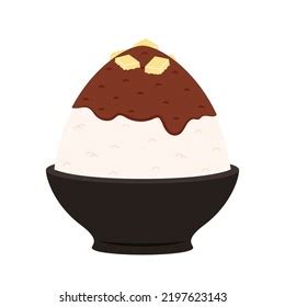 Bingsu Korean Dessert Bingsu Logo Design Stock Vector Royalty Free