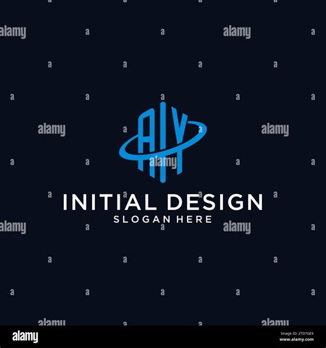 Ay Initial Monogram Logo With Hexagonal Shape And Swoosh Design Ideas