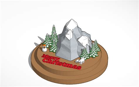 3d Design Guimondm Snow Globe With No Globe Tinkercad