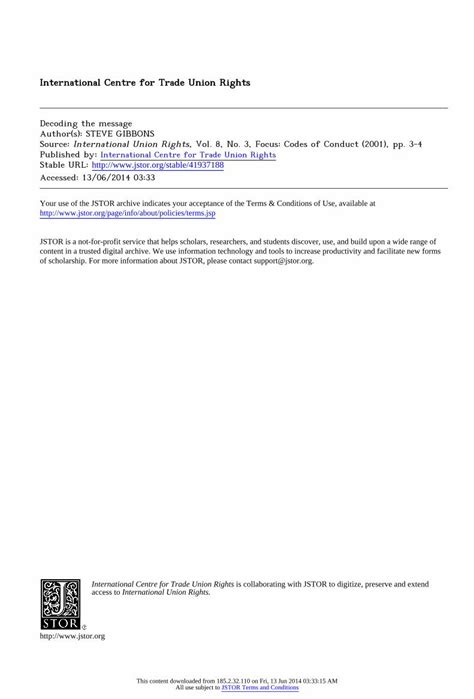 Pdf Focus Codes Of Conduct Decoding The Message Dokumentips