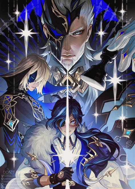 Neesawahh Dainsleif Genshin Impact Kaeya Genshin Impact Pierro
