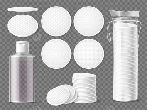 Cosmetic Cotton Pads Realistic Makeup Cosmetic Utter Disc Png And