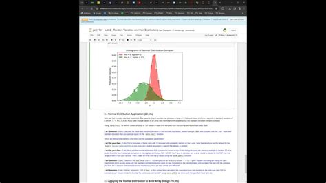 Prob And Stats Python Lab 2 Part 2 Continuous Normal