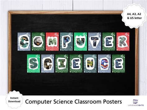 Classroom Computer Science Letter Posters Computing Inspiring Posters For Tech Display Computer