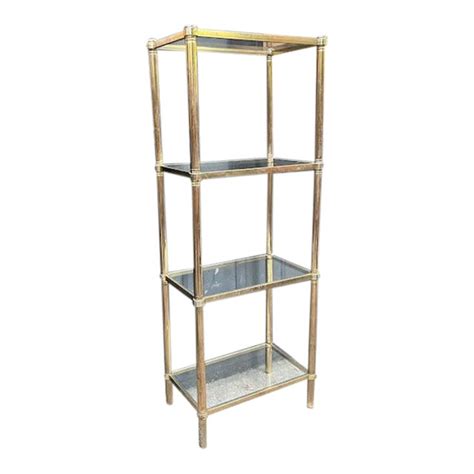 1970s Brass And Glass Etagere Chairish