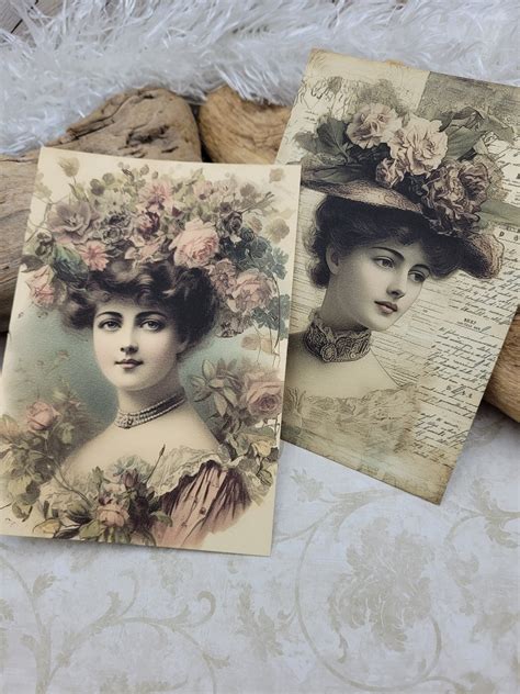 Altered Glassine Bag Victorian Journal Cards Etsy