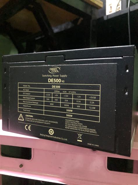 Deepcool DE500 80+ white PSU Power Supply, Computers & Tech, Desktops ...